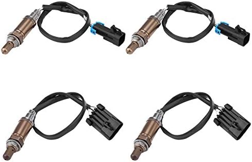 Qiilu 4pcs O2 Oxygen Sensor Set, Upstream and Downstream for Silverado ...