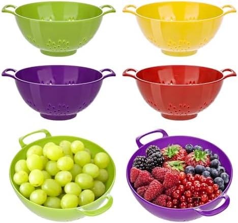Amazon.com: 4 Pack Small Colander for Kitchen Mini Plastic Strainer ...