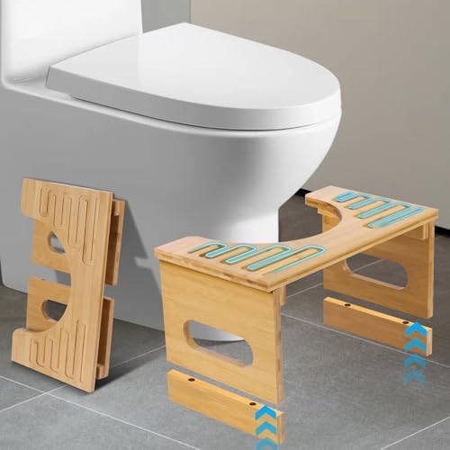 Amazon.com: BLUEWEST Foldable Toilet Stool, 7'' and 9'' Adjustable ...