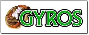 Amazon.com : 24" Gyros Decal Sticker Greek gyro Stand : Outdoor Flags ...