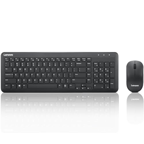 Lenovo 300 Wireless Combo Keyboard and Mouse, 2.4 GHz Nano USB-A ...