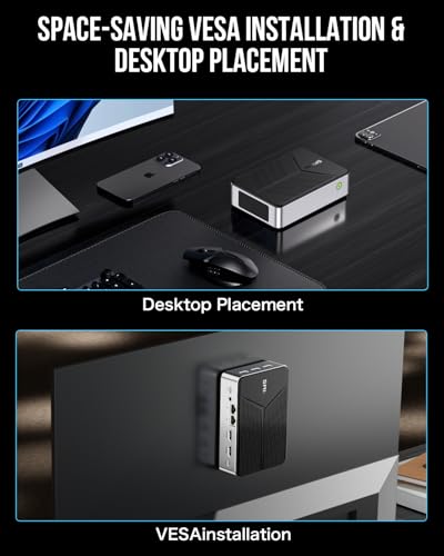 GMKtec Mini PC NAS Intel N150 Dual Boot System Desktop Computer 12GB ...