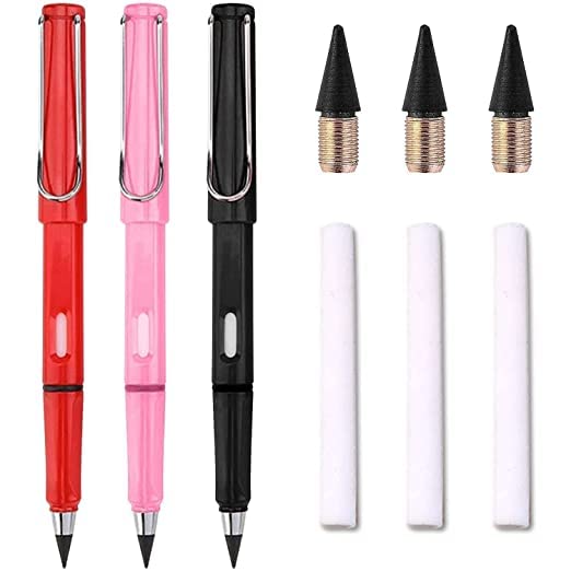 SAMP 3Pcs Everlasting Pencil Inkless Pencils Eternal Portable Reusable ...