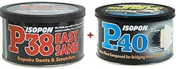 isopon 2 x U-POL Davids P38 & P40 Body Filler Compound Car Body Repair ...