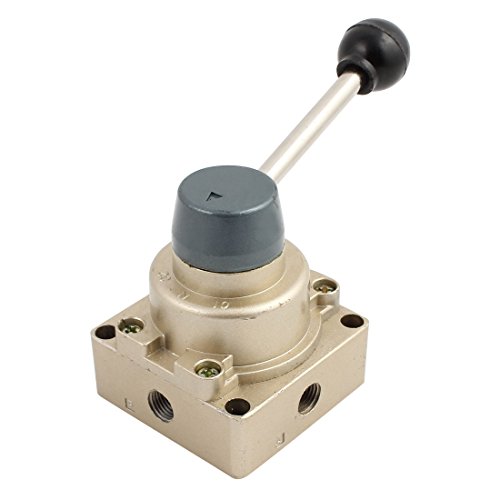 sourcingmap Manual Pneumatic 3 Positions 4 Ports 1/4BSP HV-02 Hand ...