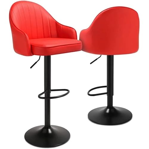 Amazon.com: Height Adjustable Kitchen Pub Swivel Bar Stool Set of 2 ...