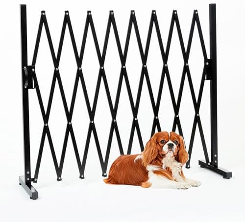 KENNISI Metal Expandable Dog Gate, 9Feet, Versatile Accordion Safety ...