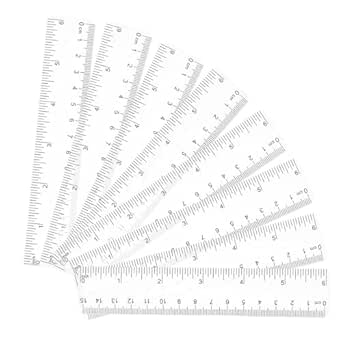 QttvbTna 8 Pcs Clear Plastic Ruler, Transparent Straight Ruler, Dual ...