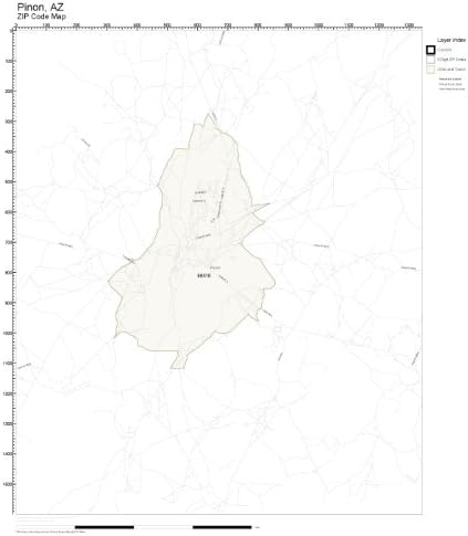 Amazon.com: Working Maps Zip Code Wall Map of Pinon, AZ Zip Code Map ...