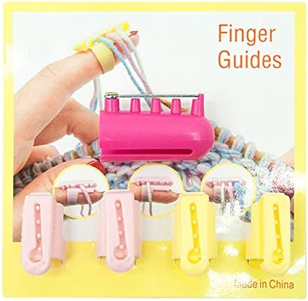 Amazon.com: 5Pcs/Set Yarn Guide Finger Holder Knitting Thimble Tool ...