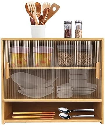 Amazon.com: LARIDEN Three Tier Small Bamboo Kitchen Utensil Cabinet ...