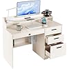 Amazon.com: Catrimown Computer Desk with Drawers and Hutch, Farmhouse ...