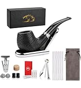 Amazon.com: Joyoldelf Redwood Tobacco Pipe Set - Handmade Billiard ...