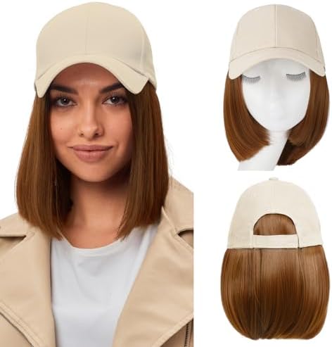 Amazon.com : FORCUTEU Hat Wigs for Women Baseball Cap with Hair ...