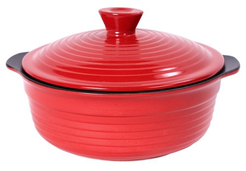 Pinnacle Ceramic Non-Stick Bakeware, 1.5 Quart Round Baker with Lid ...