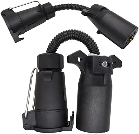 Amazon.com: AUTOXBERT Round 7 Way to 7 Way Blade Trailer Adapter Towbar ...