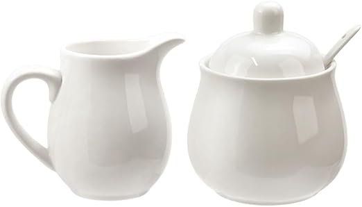 Amazon.com | Ceramic Colorful Creamer and Sugar Set with Lid Spoon ...