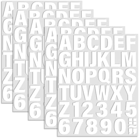 5 Sheets Iron on Letters and Numbers for Clothing,Iron on Transfer Heat ...