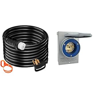 Amazon.com: Mophorn 75Ft 50 Amp Generator Extension Cord + Reliance ...