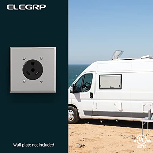 Snapklik.com : 30 Amps RV Receptacle, Flush Mounting Power Outlet, NEMA ...