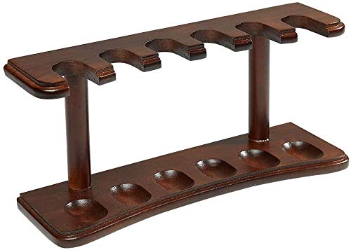 Wood Pipe Stand for 6 Bent or Straight Pipes in Wooden Walnut or Oak ...
