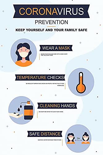 Buy Corona Virus Prevention Sticker |Covid - 19 Precautions Sticker ...