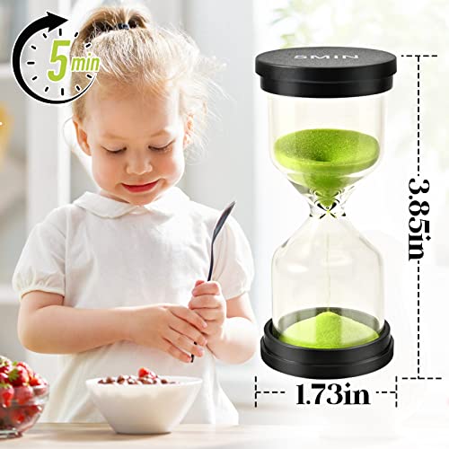 TeacherFav Sand Timer for Kids 6 Pack Colorful Hourglass 1min 2mins ...