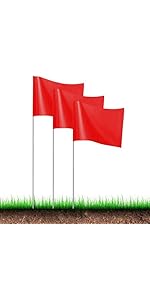 Amazon.com : Flo Orange Marking Flags, JIZHGRAD 20Pack Marker Flags ...