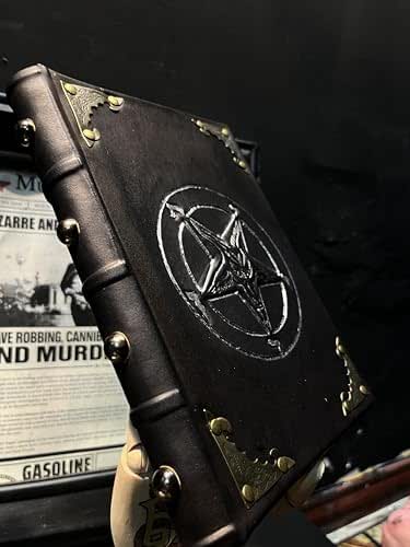 Amazon.com: Handmade Black Leather Journal of 'The Satanic Rituals ...
