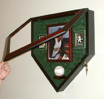 Amazon.com: Baseball 2 Card & 8x10 Photo Home Plate Display Case ...