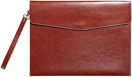 Amazon.com : File Folder PU Leather Document Holder Filing Envelope Portfolio Case Tablet Sleeve ...