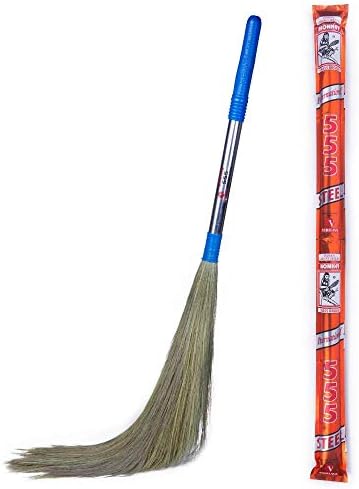 Monkey 555 International Steel Handle Grass Broom for Sweeping Floor ...