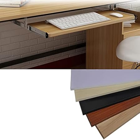 Desk Extender Slide Keyboard Tray Under Desk Height-Slide-Out Keyboard ...