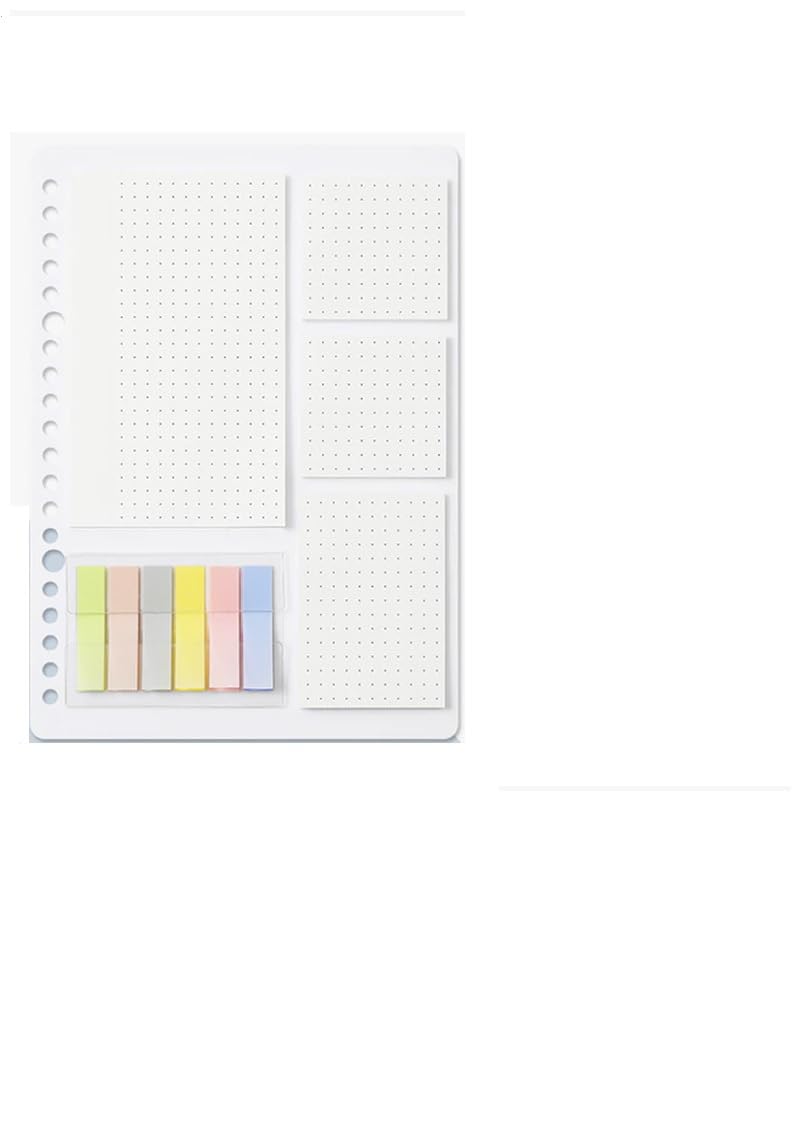 Levin A5 Dot Memo Sticky Notes with 6 Post It Flags (25 Sheets Each ...
