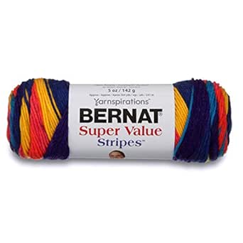 Amazon.com: Bernat Super Value Yarn - 4 Medium Worsted Gauge 100% ...