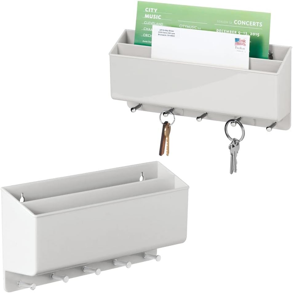 mDesign Practical Key Box for Hallway and Kitchen (Pack of 2) - Compact ...