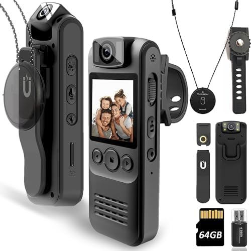 Amazon.com : HONGHOO 128GB Body Camera 4K 30FPS UHD Recording,1.4 in ...