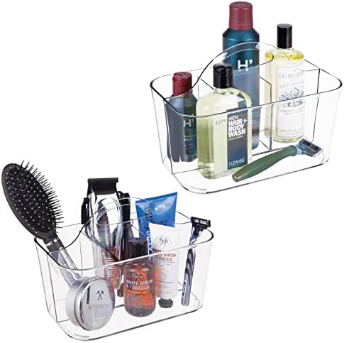 mDesign Bathroom Storage Box with Handle – Bathroom Storage with 4 ...