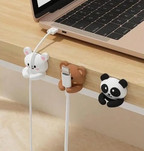 Amazon.com: WORTHBUY Fit for Desktop Cute Cable Organizers Holder Clips ...