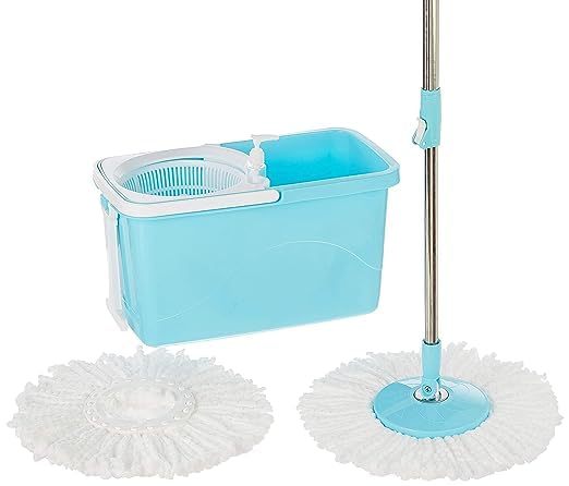 Athvika Creation Easy Quick Spin Mop with Plastic Rectangular Bucket ...