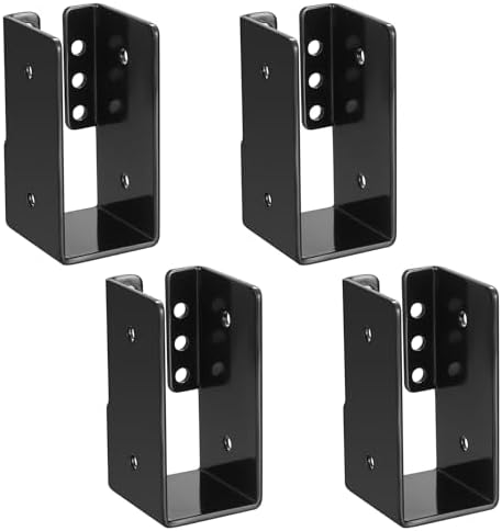 4 Pcs Timber to Timber Joist Hanger, Joist Brackets, Black Beam ...