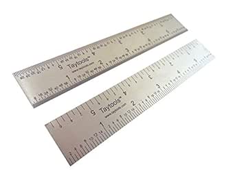 Taytools 6" Rigid Machinist Rule Ruler Hardened Spring Steel 4R ...