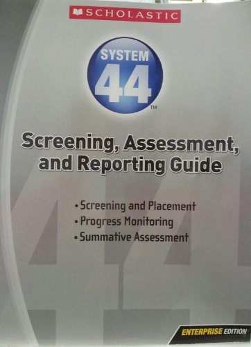 System 44 - Screening, Assessment, and Reporting G: 9780439752053 ...
