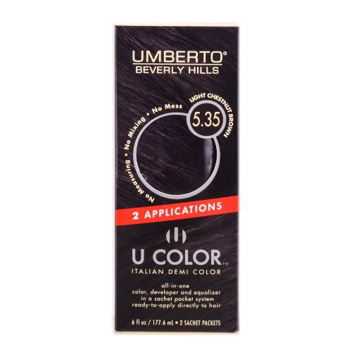 Amazon.com : U Color by Umberto Italian Demi Color 5.35 Light Chestnut ...
