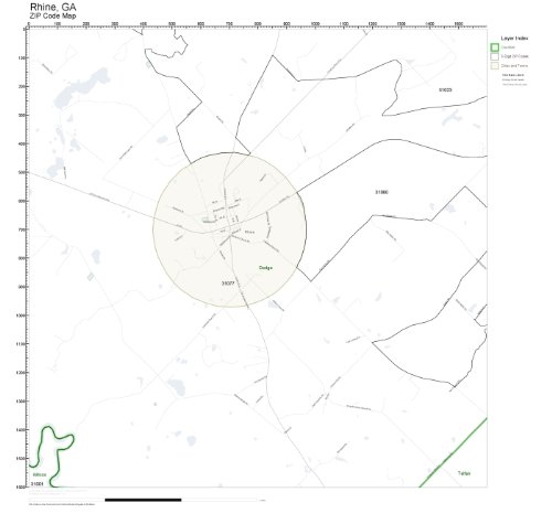 ZIP Code Wall Map of Rhine, GA ZIP Code Map Not Laminated: Amazon.com ...