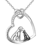 Amazon.com: AOBOCO Sandstone Moon Star Phase Necklace 925 Silver ...