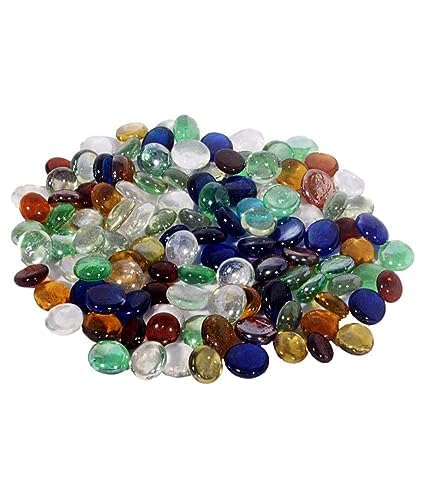 STONE HUB Multi-Color Glass Stone Pebbles Gravels Stone for Aquarium ...