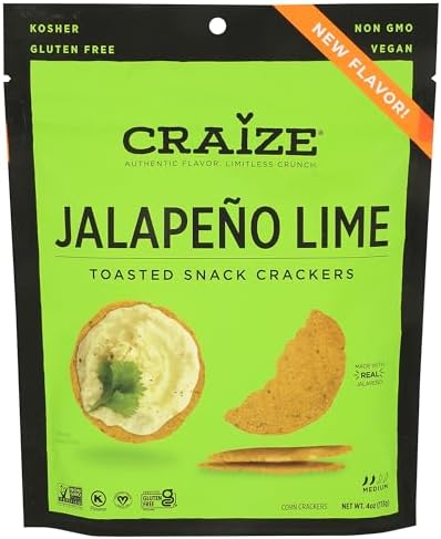 Amazon.com : CRAIZE Jalapeno Lime Toasted Snack Crackers, 4 OZ ...