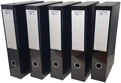 5 x Box File, Classic Eastlight, High Gloss Laminated Paper Foolscap ...