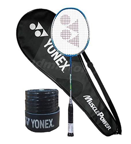 Buy YONEX Muscle Power 200 Strung Badminton Racquet (Cyan, G4, 85-92 ...